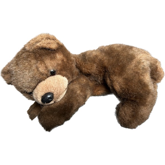 Beanie Babies | Toys | Vtg Ty Beanie Babies Buddies Laying Brown Bear ...